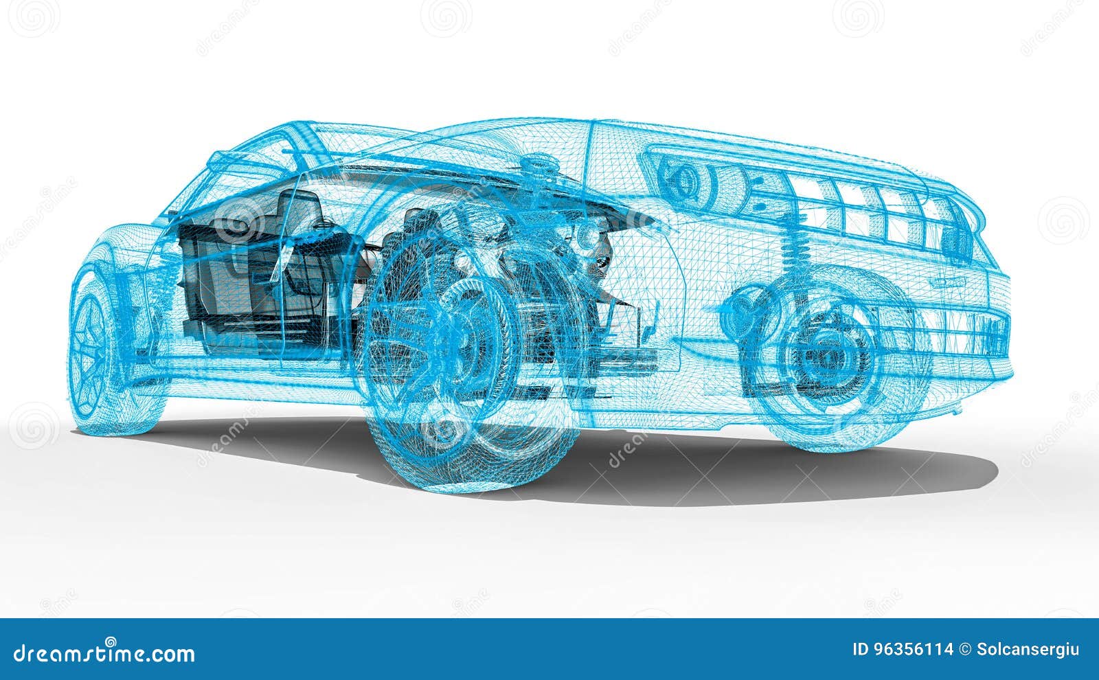 Wire Frame car stock illustration. Illustration of hologram - 96356114