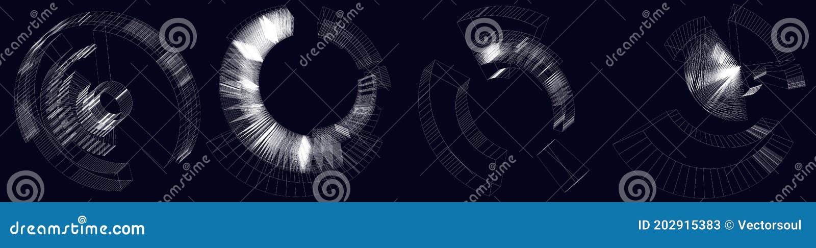 Wire-frame 3d Abstract Sci-Fi Object. Geometric Sci-fi, Cybernetics ...