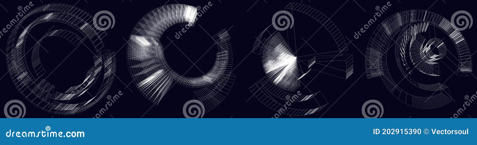 Wire-frame 3d Abstract Sci-Fi Object. Geometric Sci-fi, Cybernetics ...