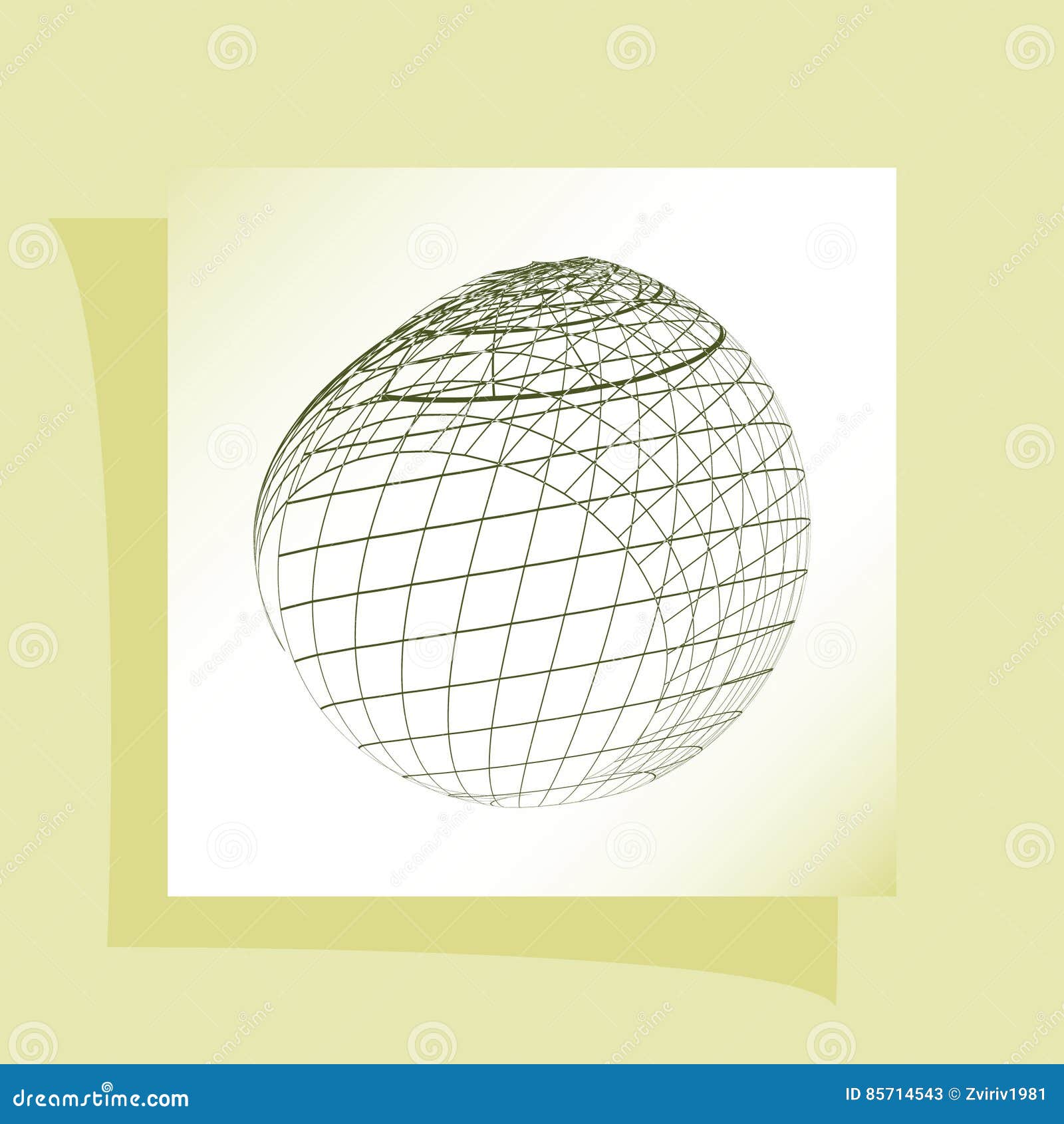 Wire-frame Design Element. Sphere Stock Illustration - Illustration of ...