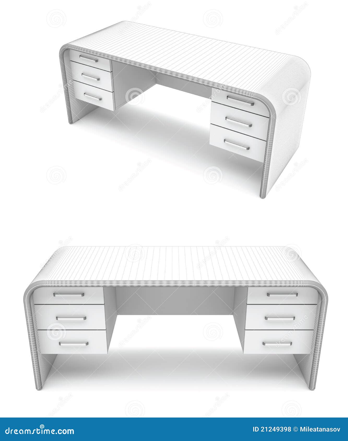 Wire-frame desk stock illustration. Illustration of wireframe - 21249398