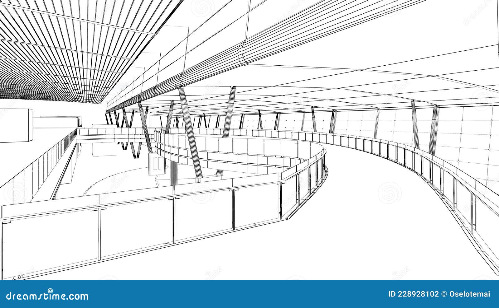 Wire-frame Images Building Structure,building Structure Lines Stock ...