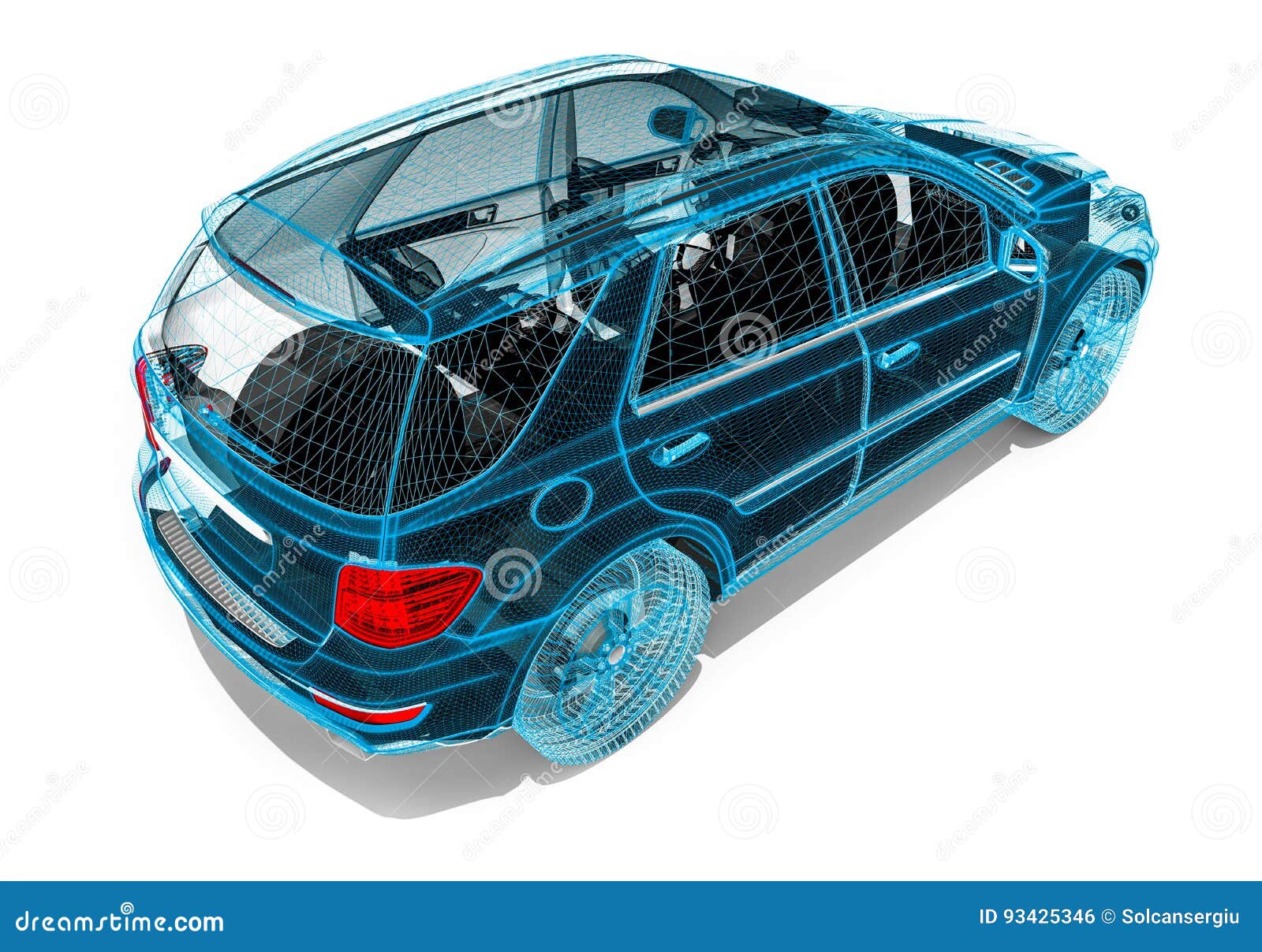 Wire frame Luxury SUV stock illustration. Illustration of concept ...