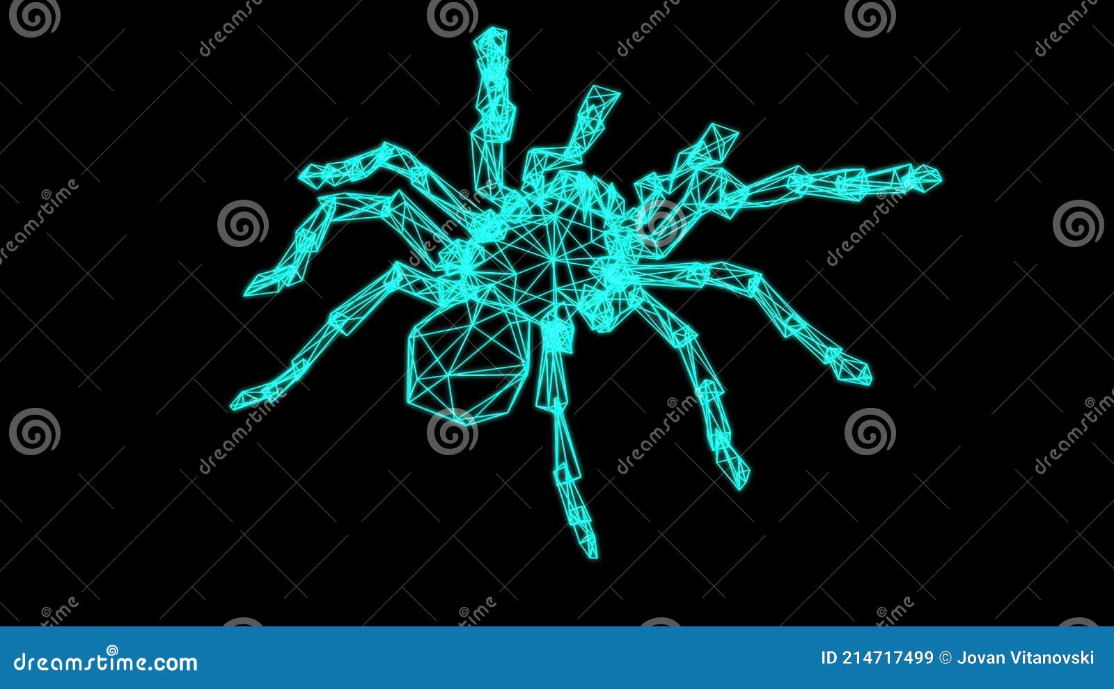 Wire frame model of spider stock illustration. Illustration of house ...