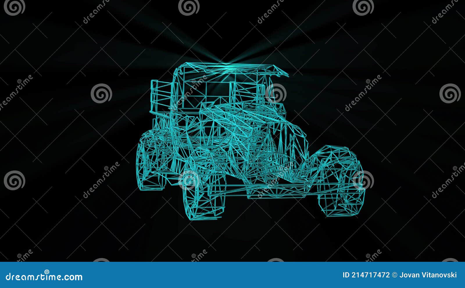 Wire Frame Model of Truck Car Stock Illustration - Illustration of ...