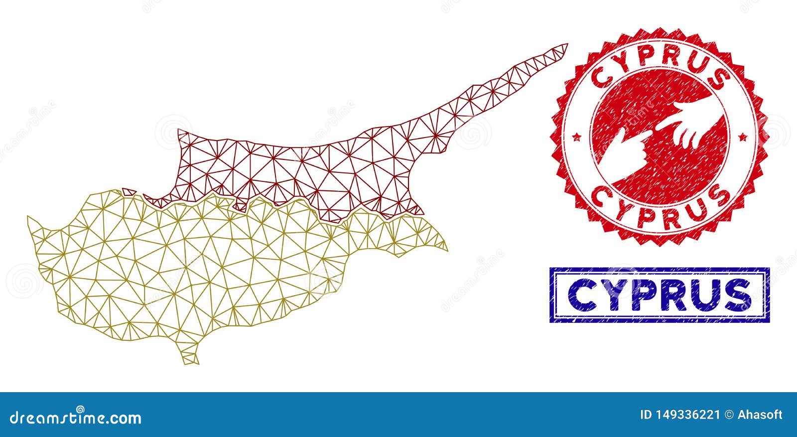 Dot Cyprus Countries Map Vector Illustration | CartoonDealer.com #119191064