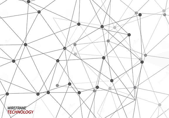 Wire Frame Technology Background Stock Vector - Illustration of graphic ...