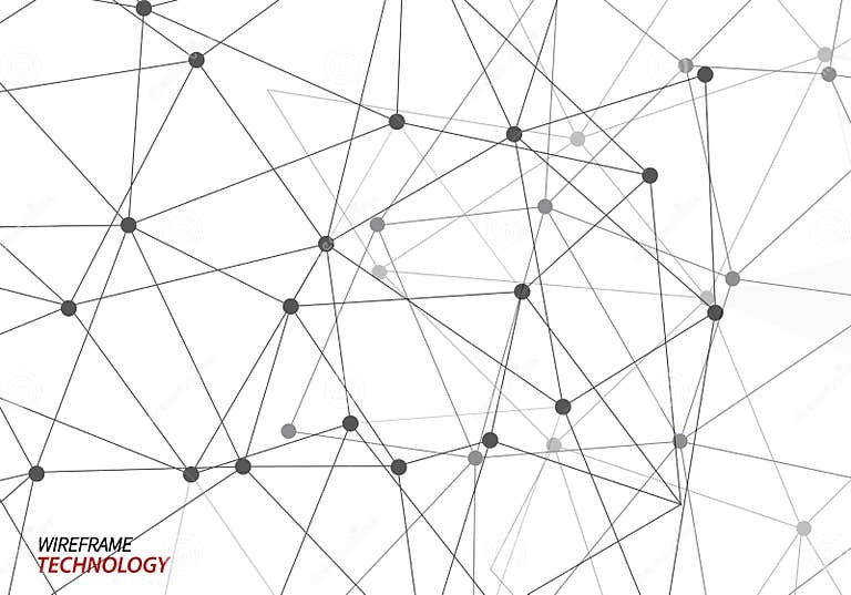 Wire Frame Technology Background Stock Vector - Illustration of graphic ...