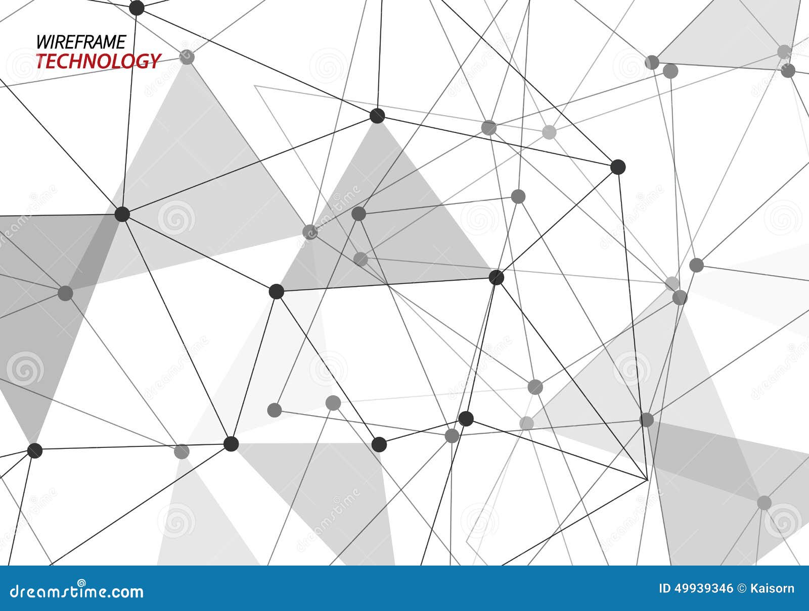 Wire Frame Technology Background Stock Vector - Illustration of connect ...