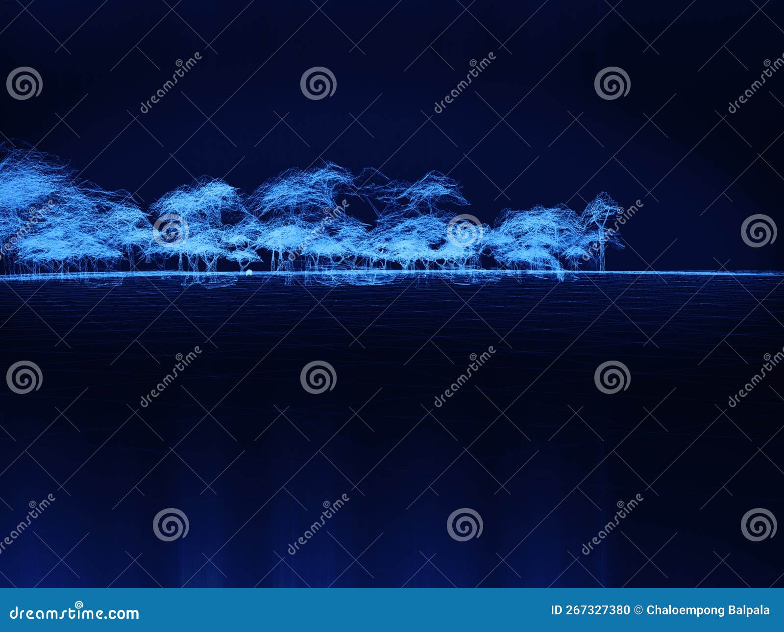 Wire Frame of Trees Model ,abstract Forest Background. Stock ...