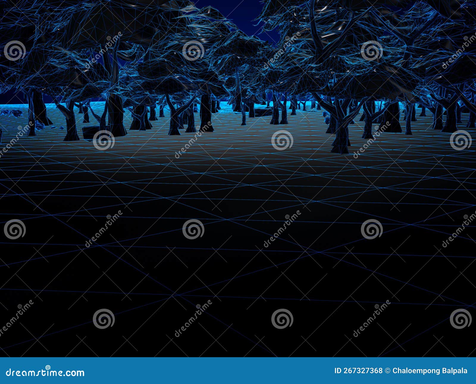 Wire Frame of Trees Model ,graphic Forest Background. Stock ...