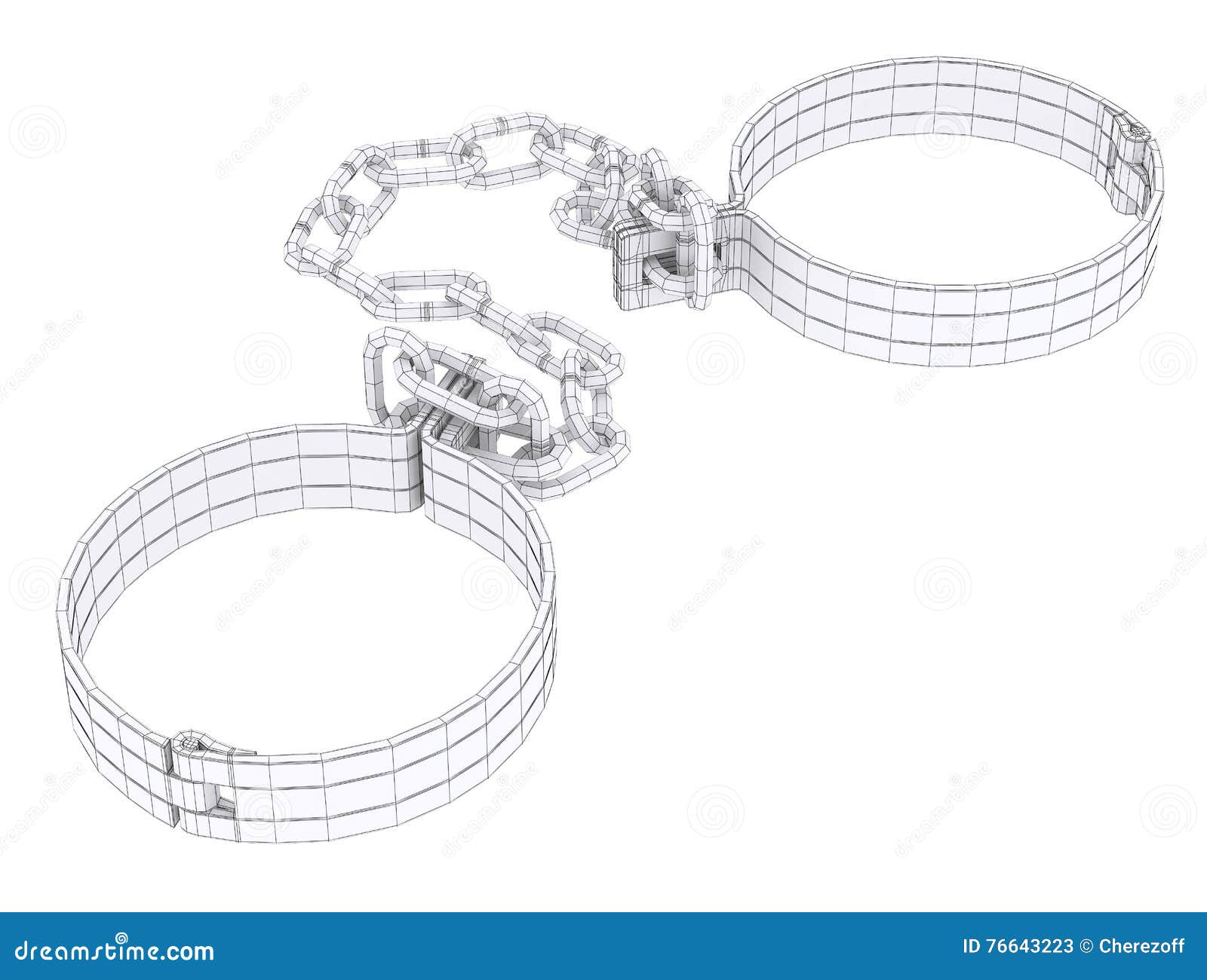 Wire-frame white shackles stock image. Image of legcuffs - 76643223
