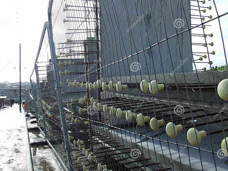 Wire Frames Swanage Stabilisation Works Editorial Photography - Image ...