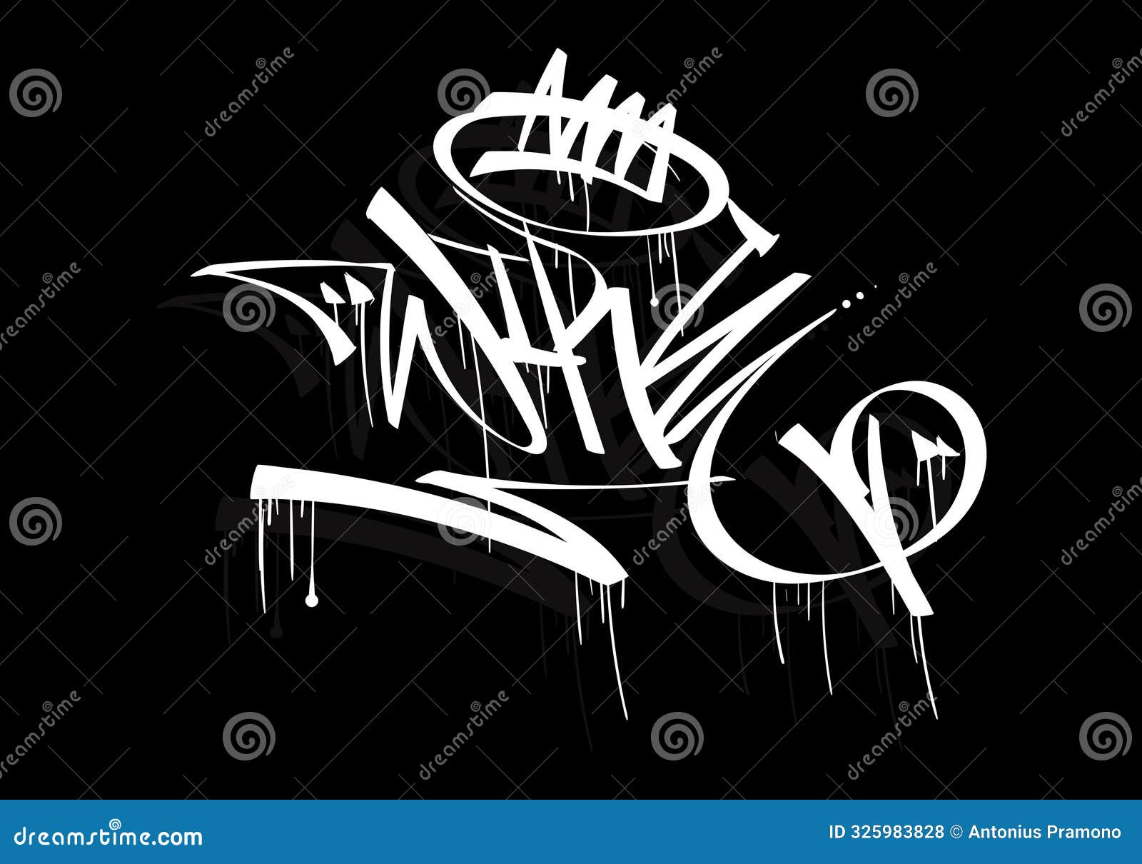 WIRE Graffiti Tag Style Design Stock Illustration - Illustration of ...