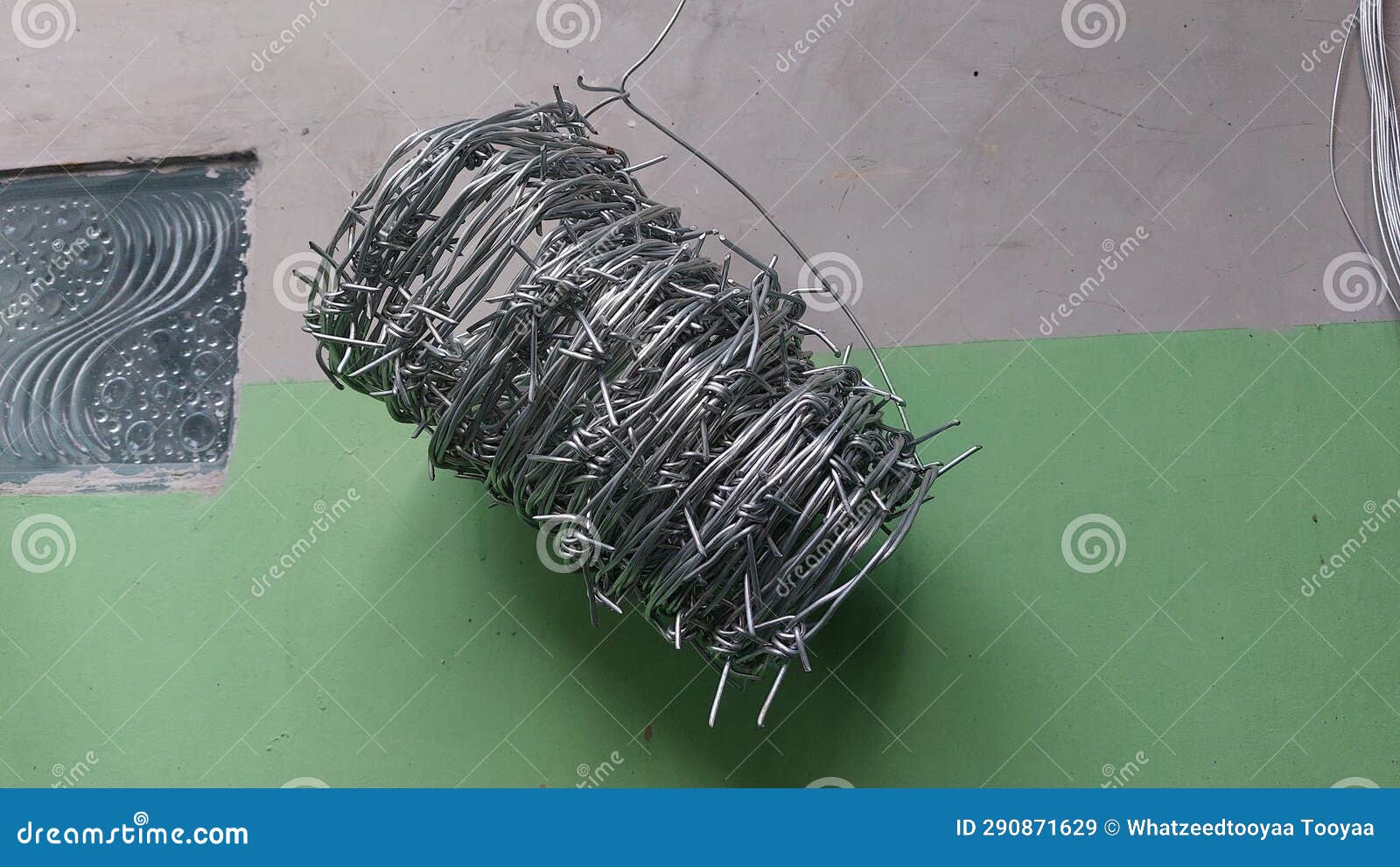 Wire Hanging at the Back of the Yard Stock Image - Image of hanging ...