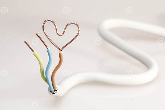 Wire with heart stock image. Image of abstract, isolated - 19219423