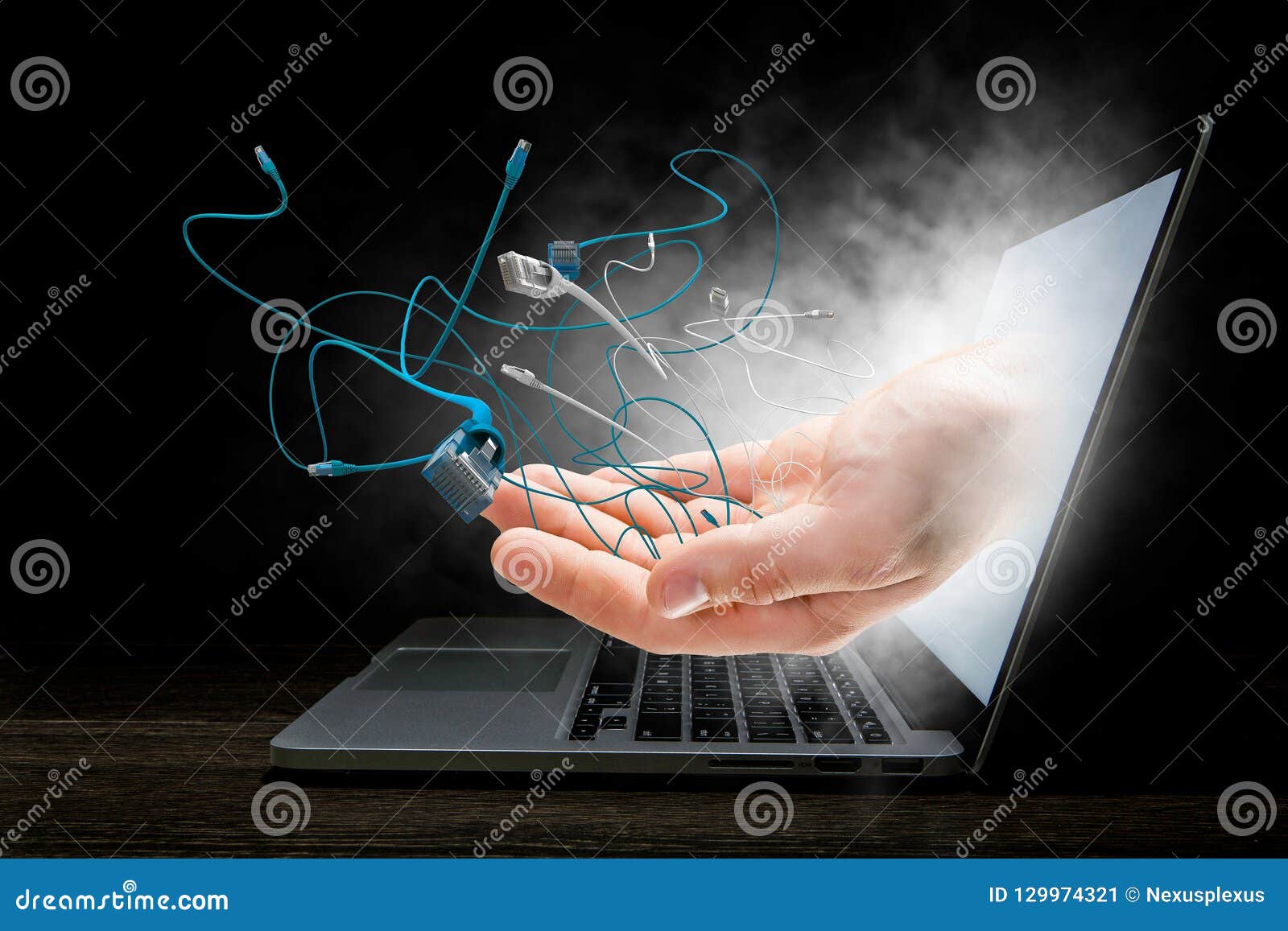 Wire Internet connection stock image. Image of business - 129974321