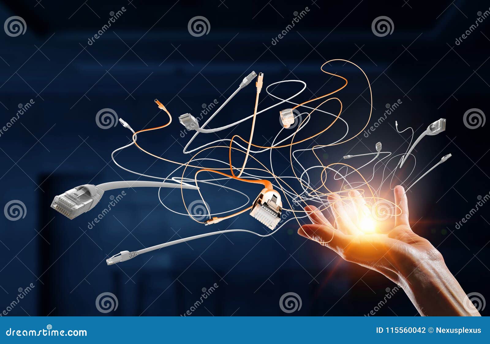 Wire Internet connection stock photo. Image of creation - 115560042
