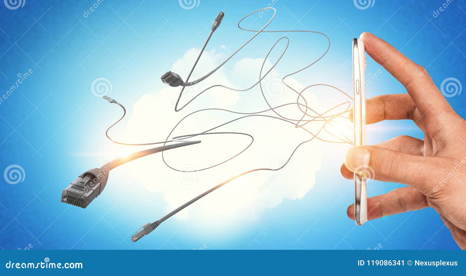 Wire Internet connection stock image. Image of plug - 119086341