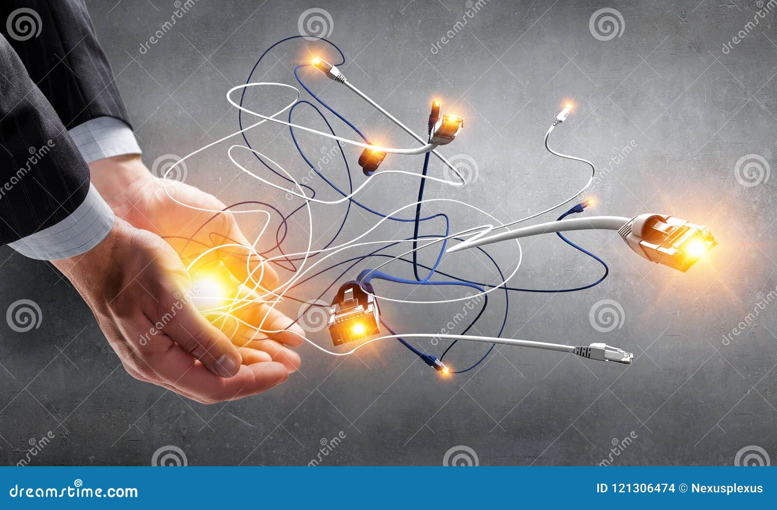 Wire Internet connection stock photo. Image of human - 121306474