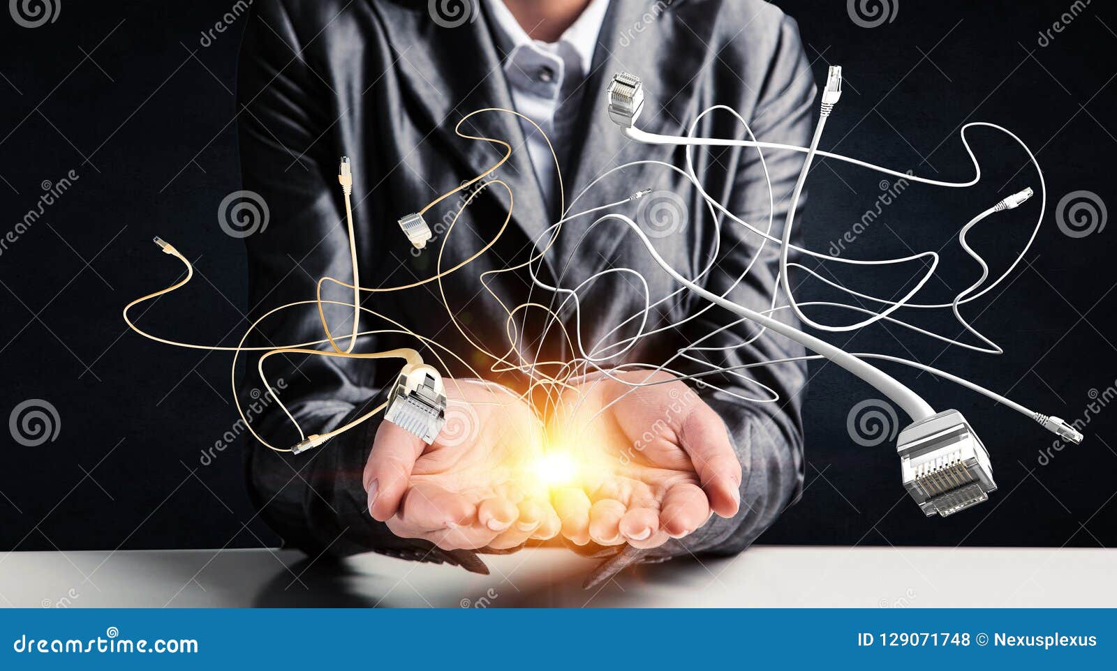 Wire Internet connection stock photo. Image of people - 129071748