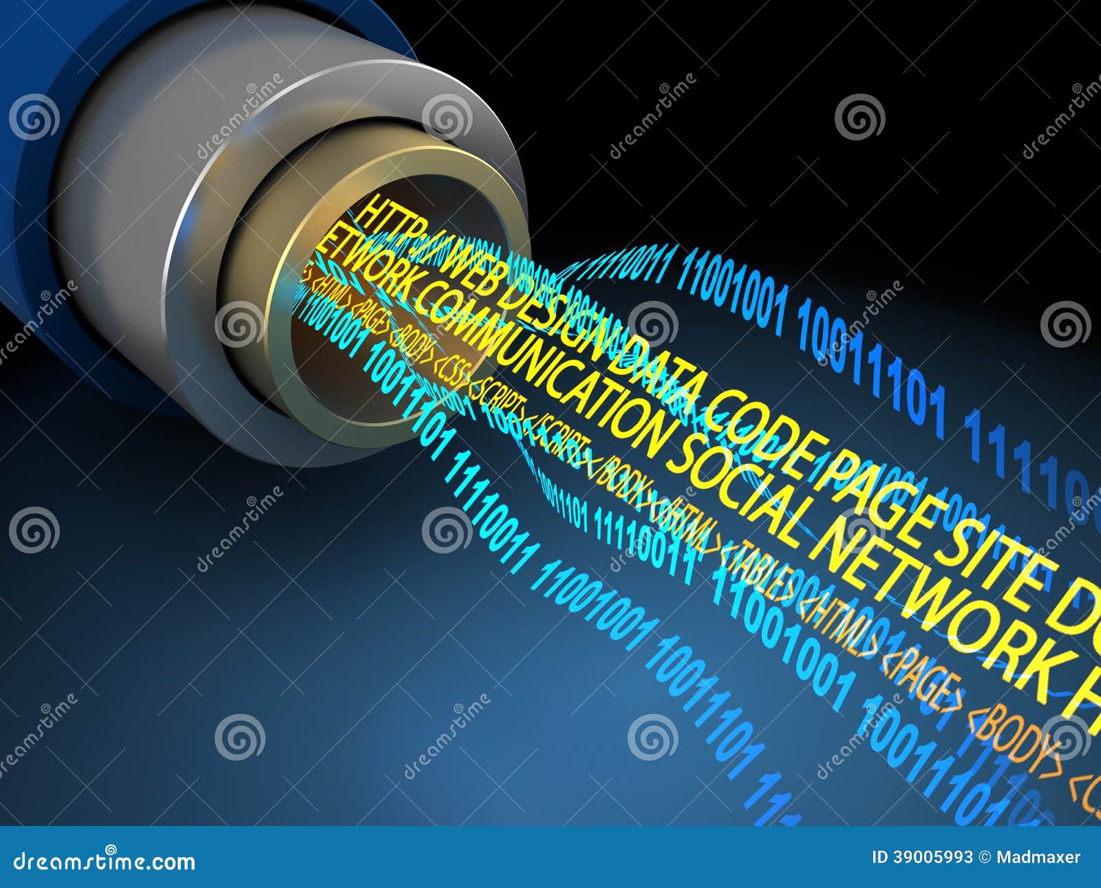 Wire with internet data stock illustration. Illustration of abstract ...
