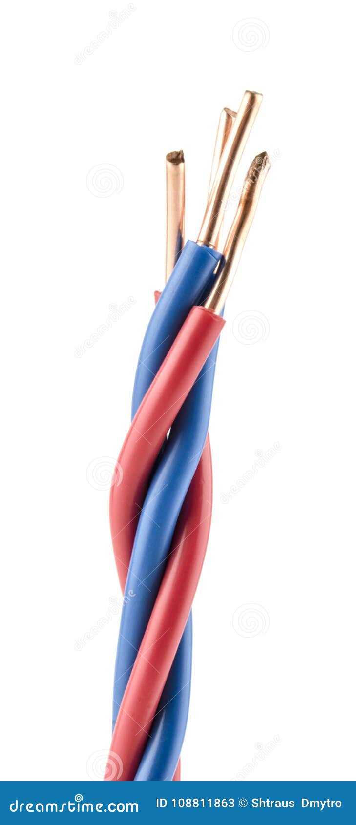 Wire isolated on white stock image. Image of construction - 108811863