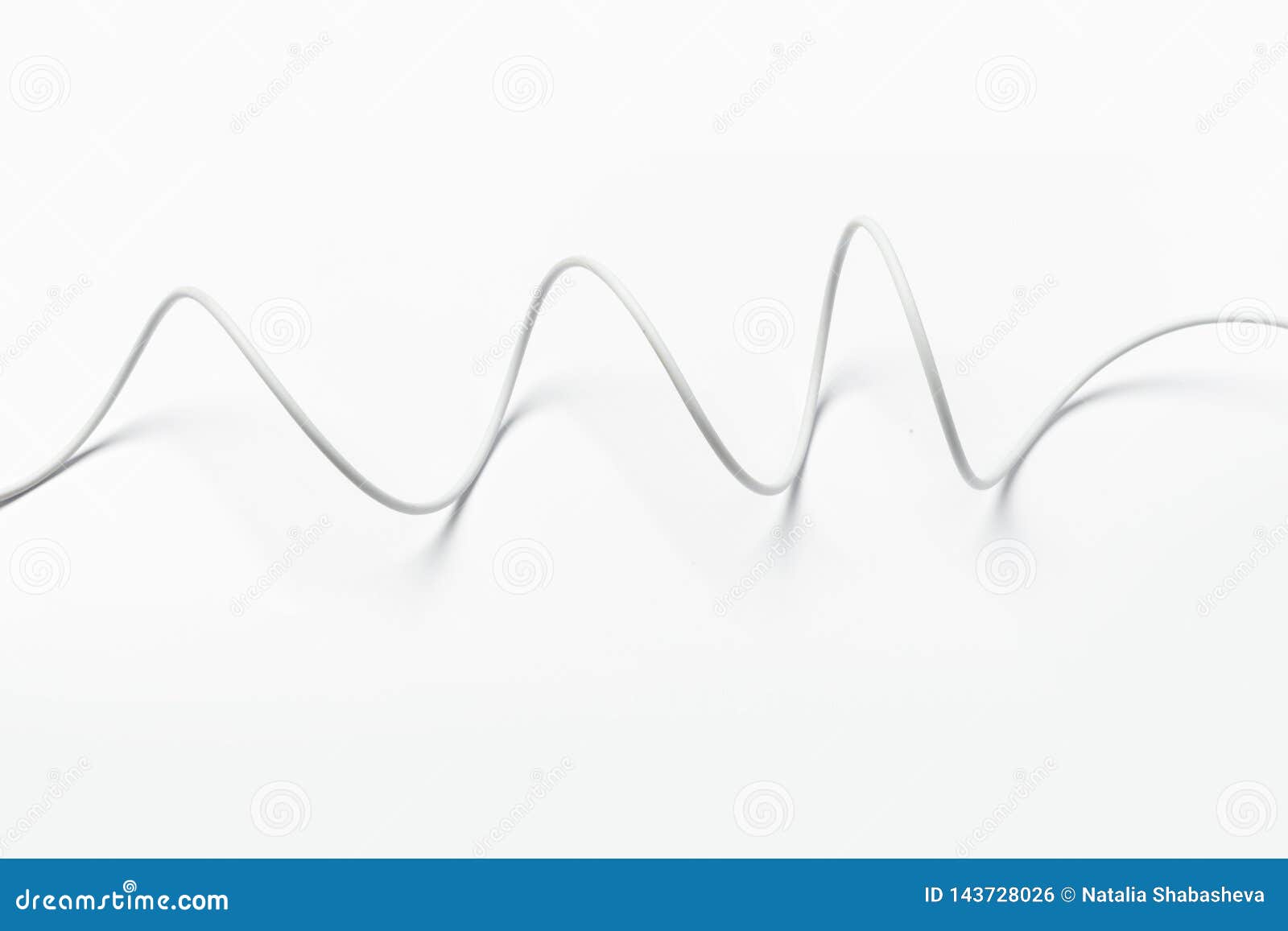 Wire Isolated on a White Background Abstraction Stock Photo - Image of ...