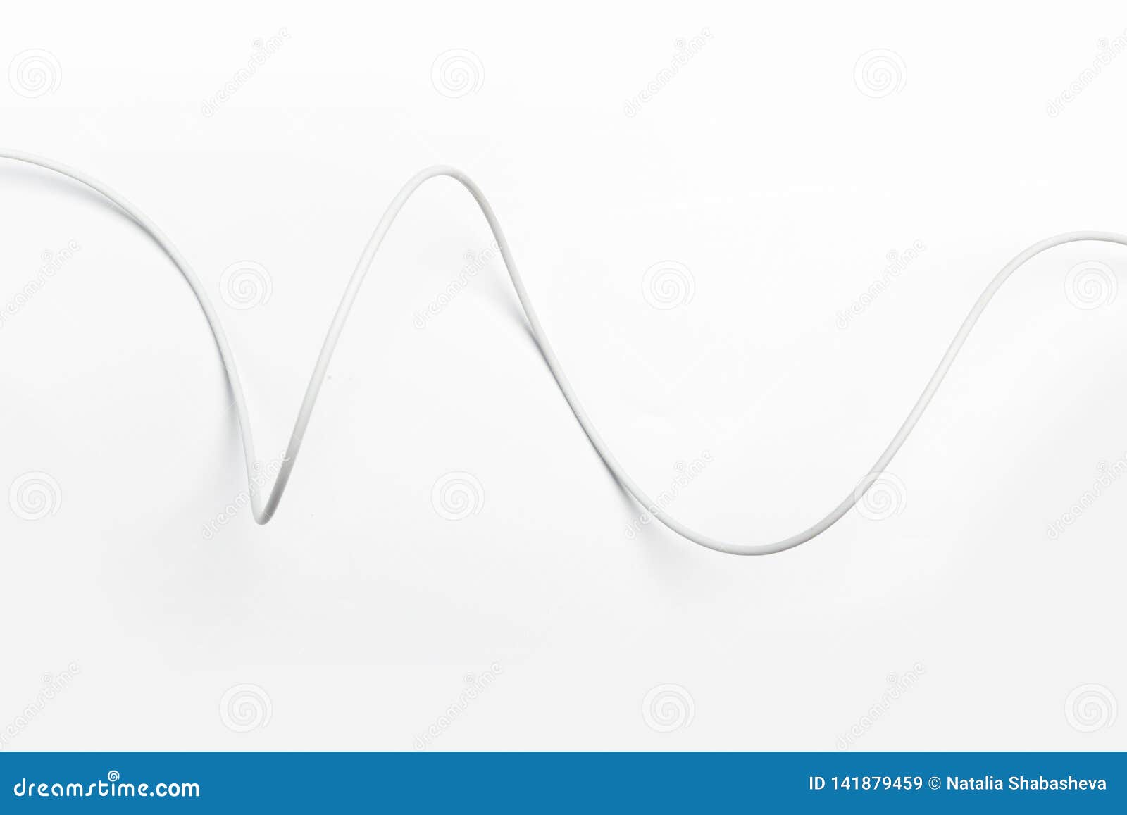 Wire Isolated on a White Background Abstraction Stock Image - Image of ...