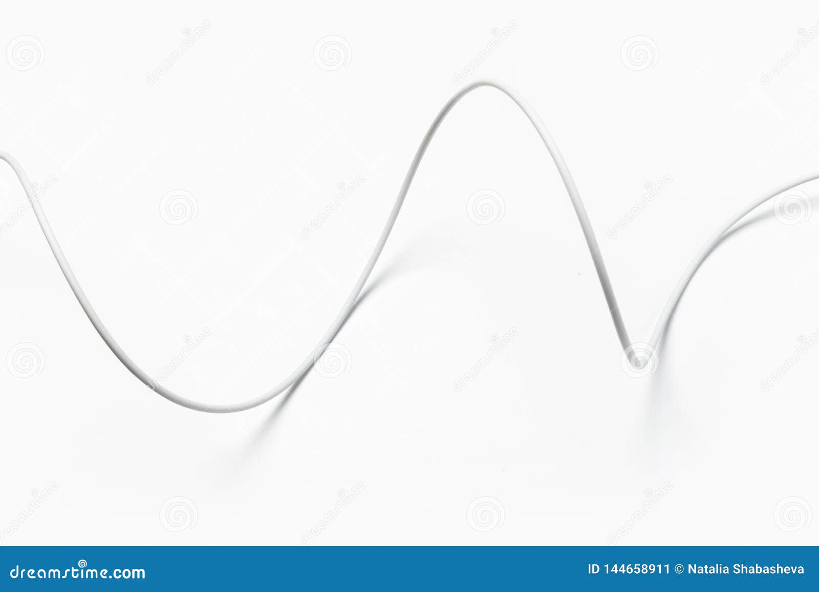 Wire Isolated on a White Background Abstraction Stock Image - Image of ...