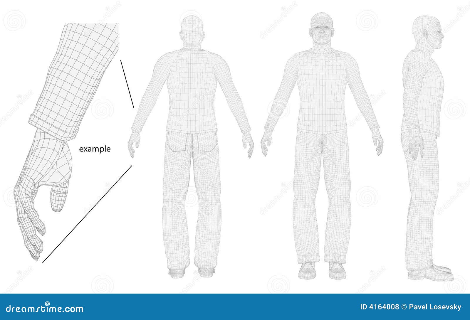 Wire man body stock illustration. Illustration of exam - 4164008