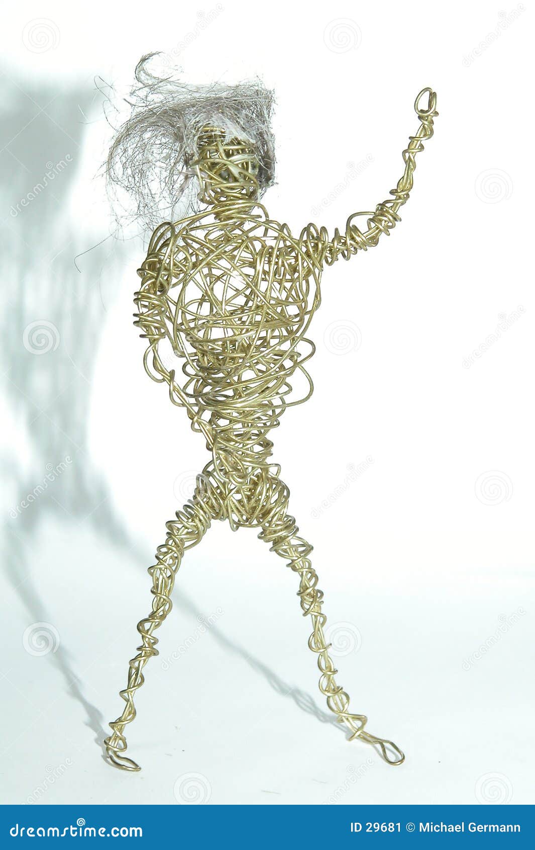 Wire Man With Hair Stock Image - Image: 29681