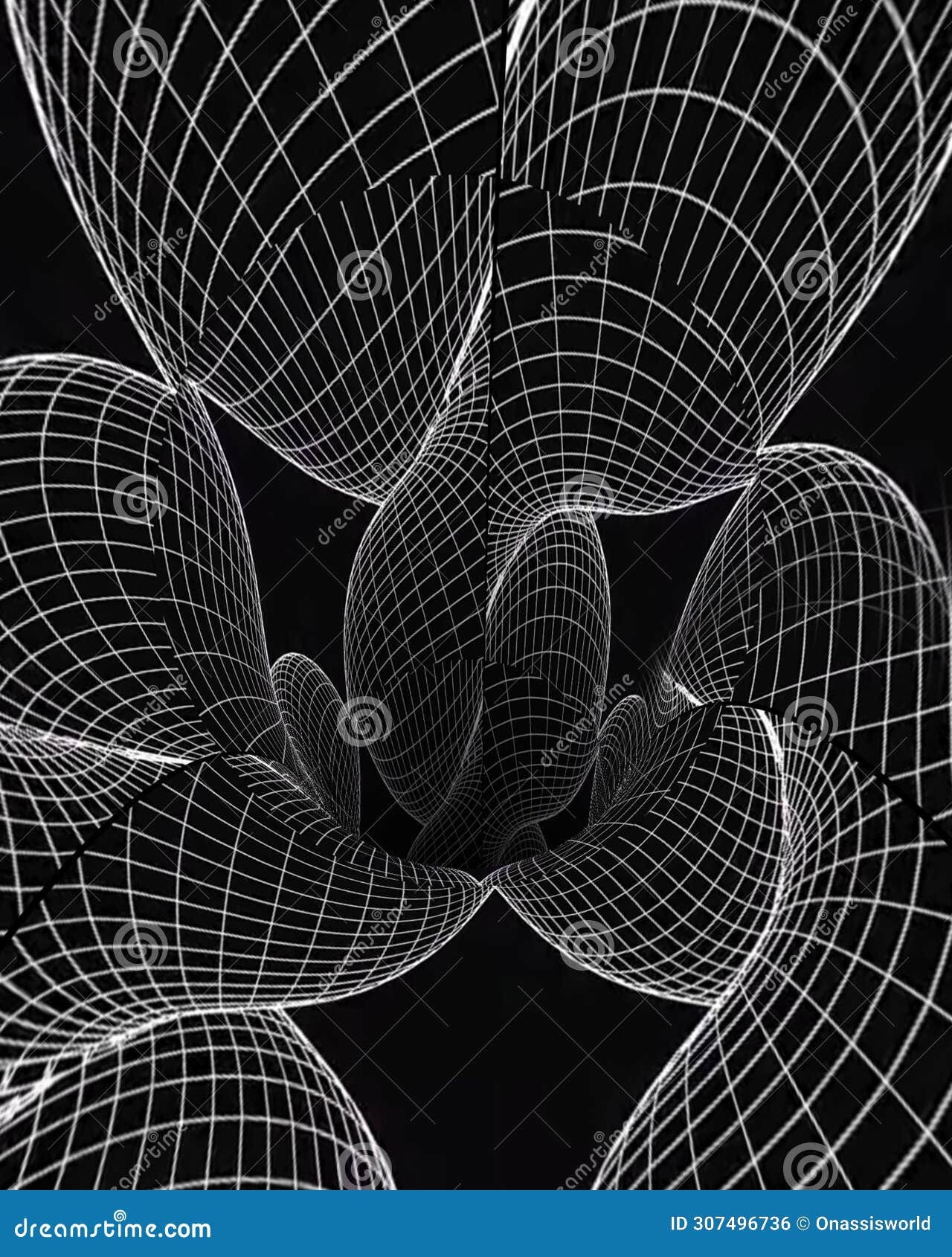 Wire Mesh Abstract Background Shapes and Blurs Stock Illustration ...