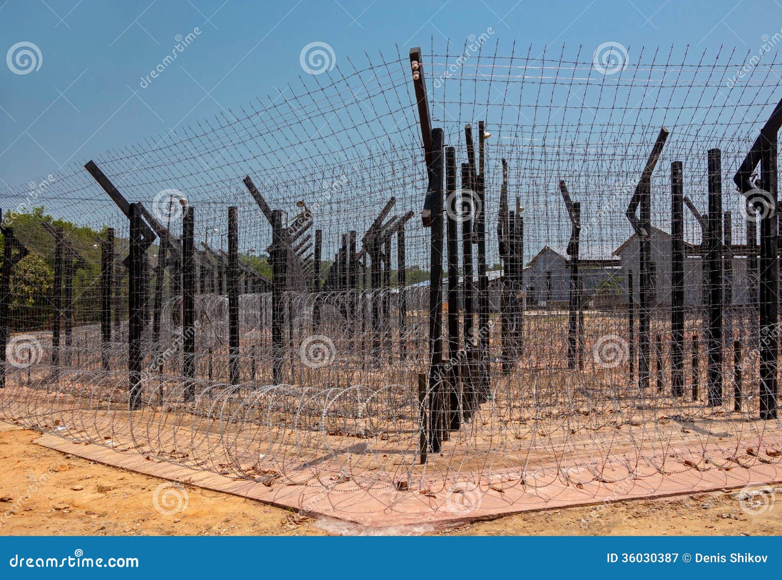 Wire mesh and barbed wire. stock image. Image of electric - 36030387