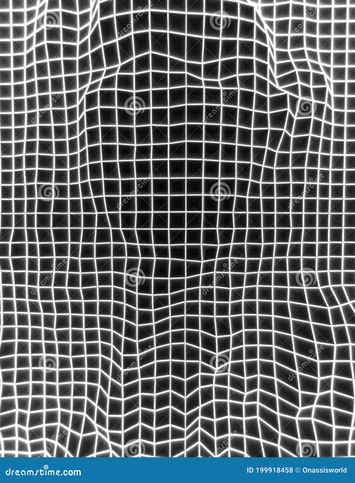 Wire Mesh on Black Background Stock Illustration - Illustration of ...