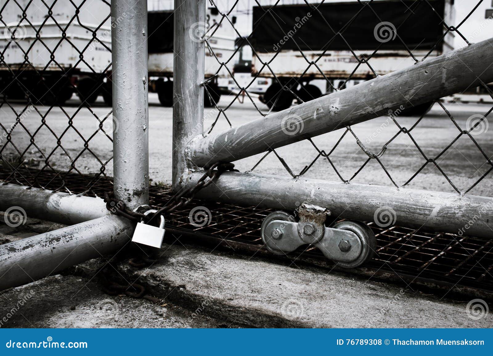 Wire Mesh Fence Enclosing by Key Stock Photo - Image of gate, private ...