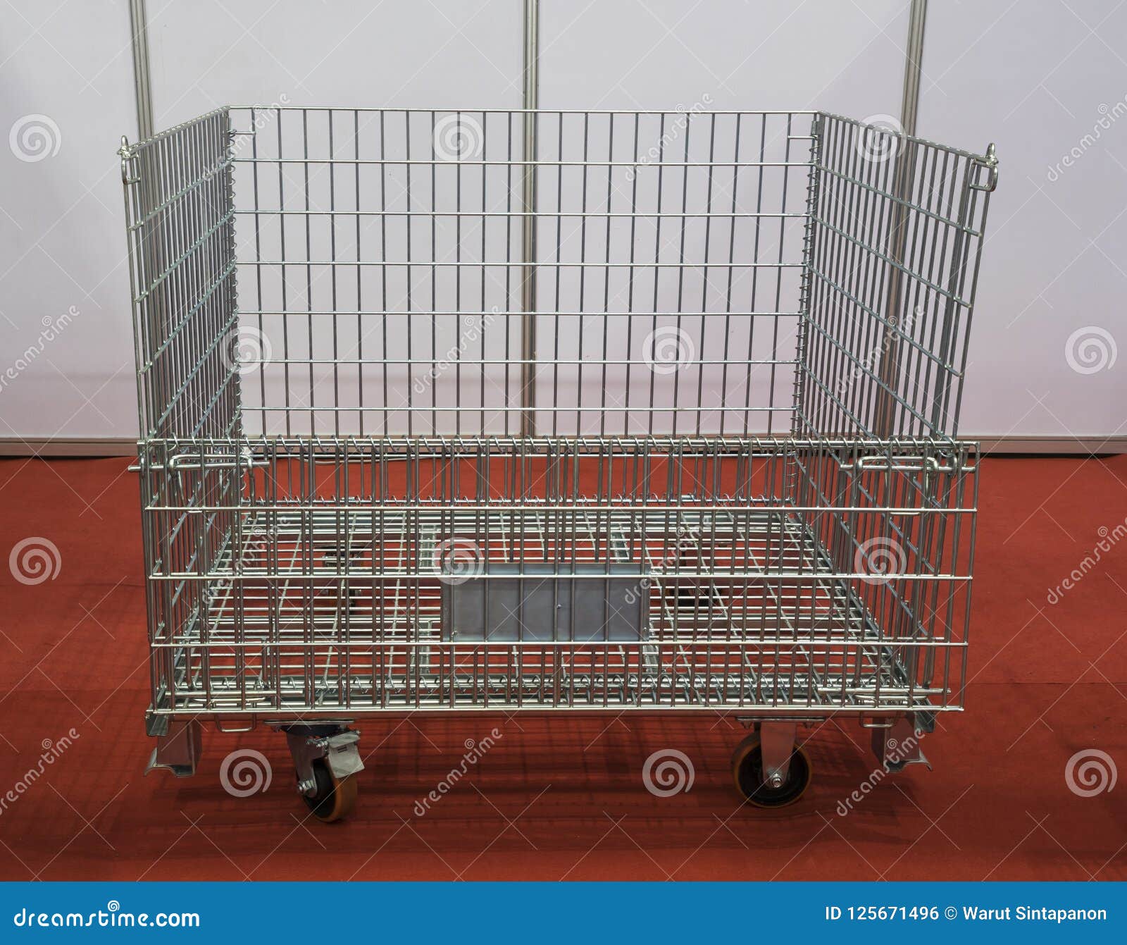 Wire mesh pallet stock photo. Image of transportation - 125671496
