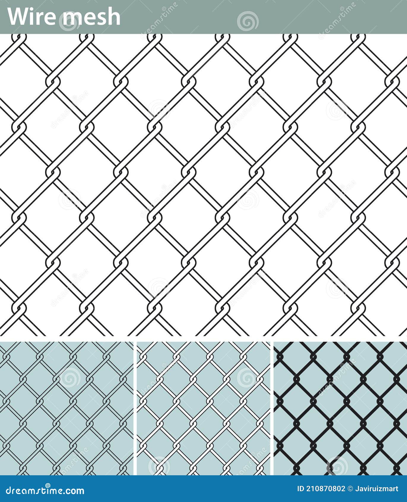 Wire Mesh, Seamless Patterns Stock Vector - Illustration of silhouette ...