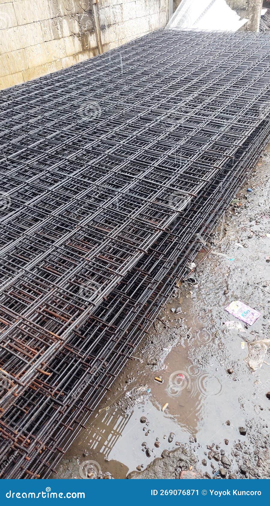 Wire Mesh Stack before Installation Stock Image - Image of mesh ...
