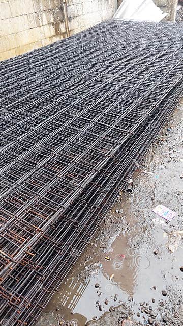 Wire Mesh Stack before Installation Stock Image - Image of mesh ...