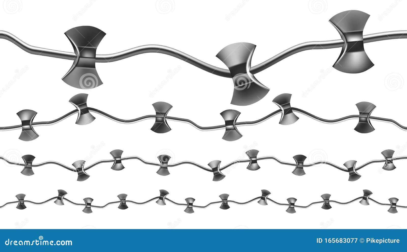 Wire of Military Zone Seamless Pattern Set Vector Stock Vector ...