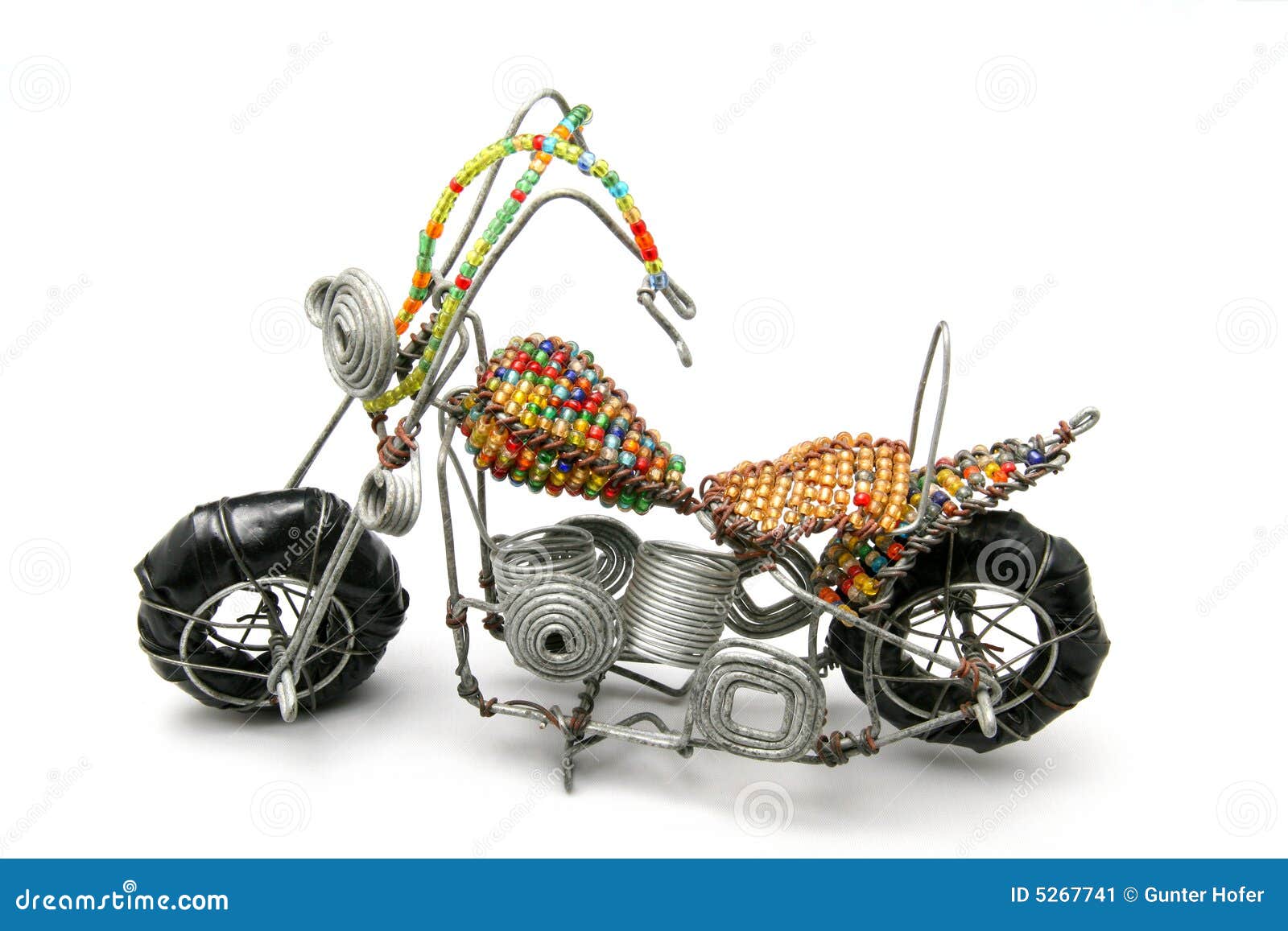 Wire model motor bike stock image. Image of craft, gift - 5267741