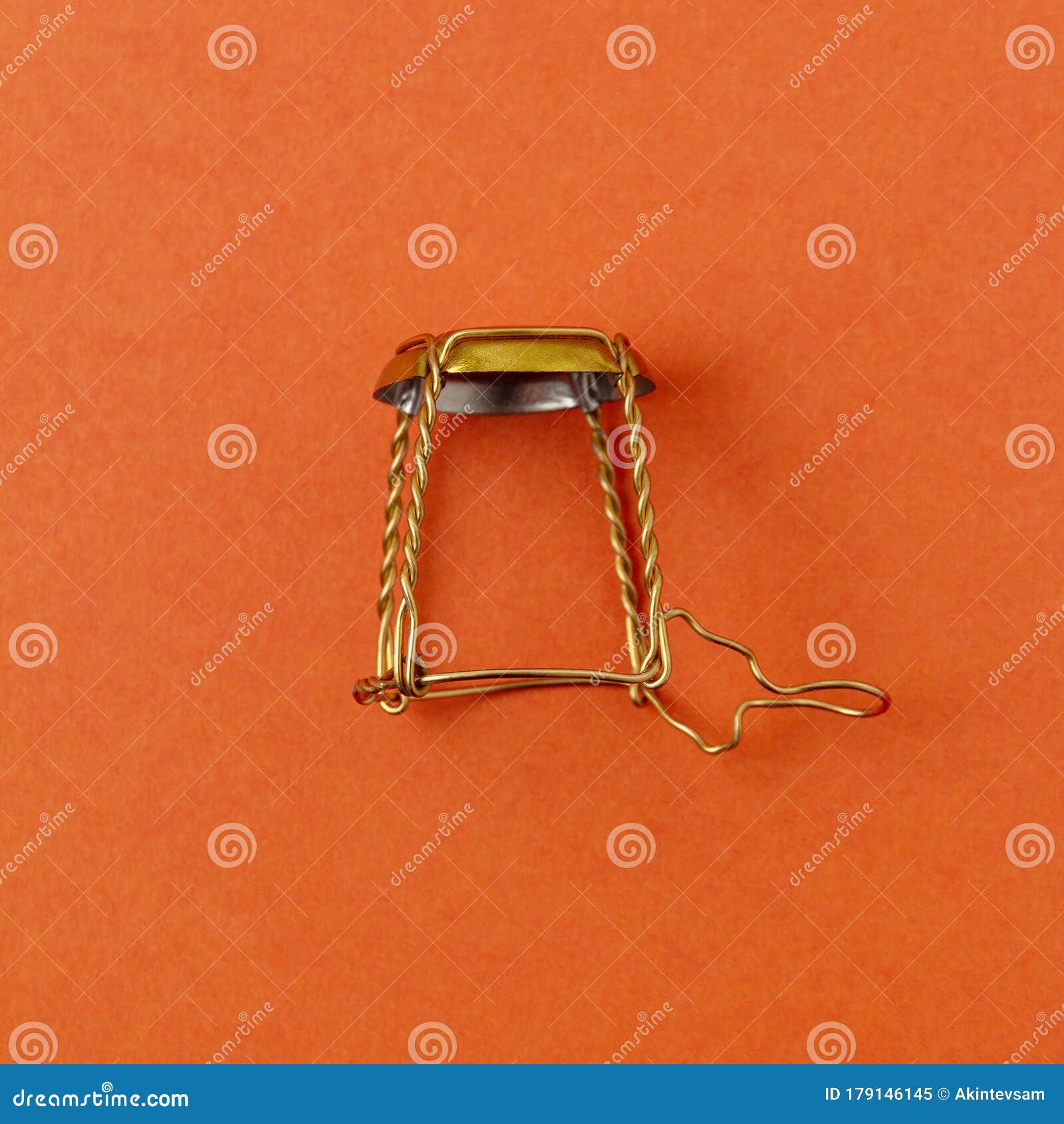 Wire Muselet on a Brown Background Stock Image - Image of bubble ...