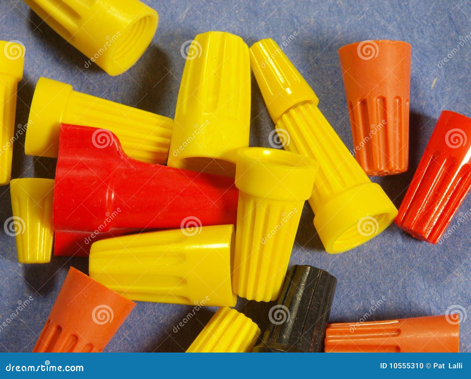 Wire nuts close up stock photo. Image of connectors, insulation - 10555310