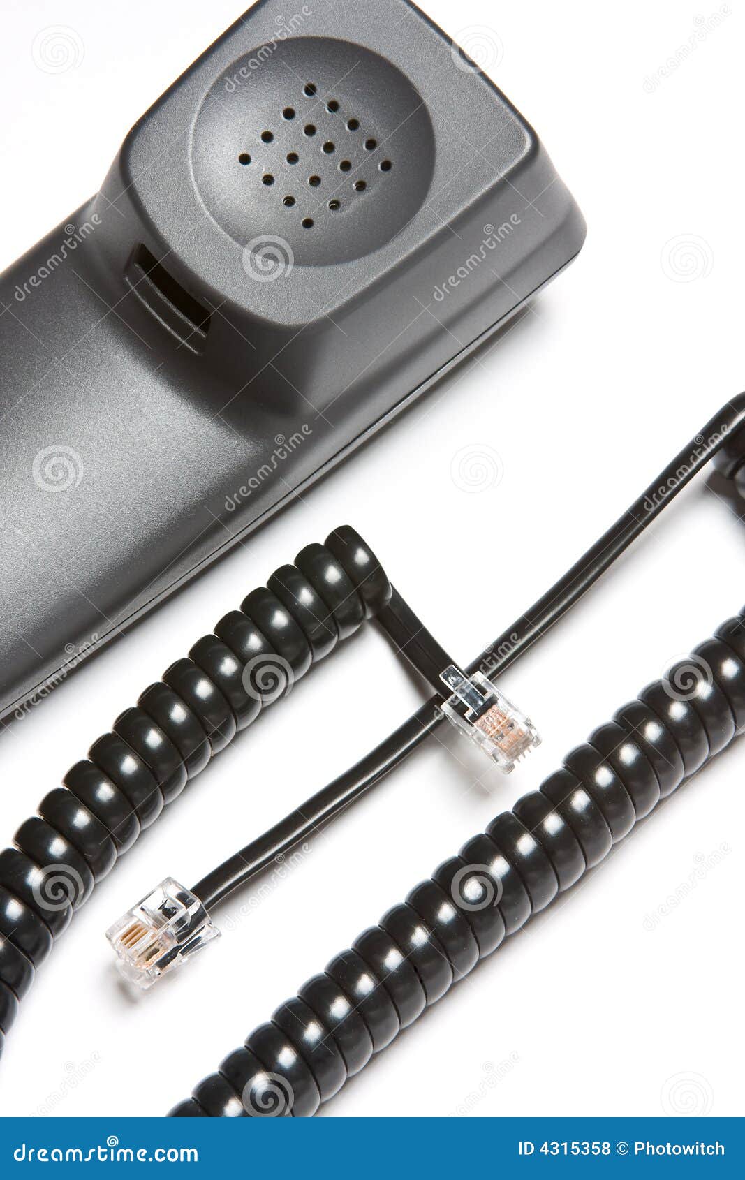 Wire and phone stock photo. Image of connection, cord - 4315358