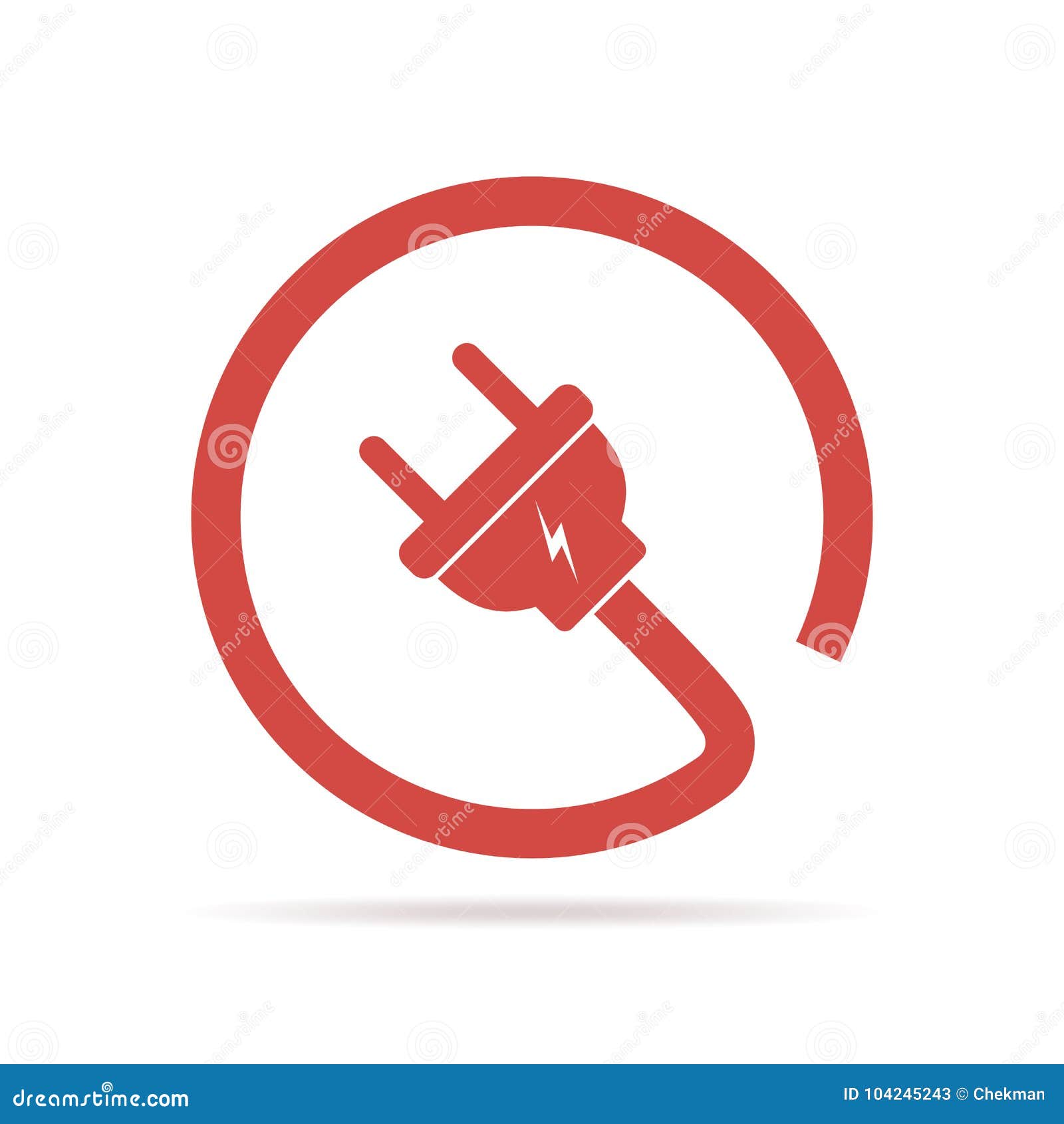 Wire Plug Icon. Vector Illustration. Stock Illustration - Illustration ...