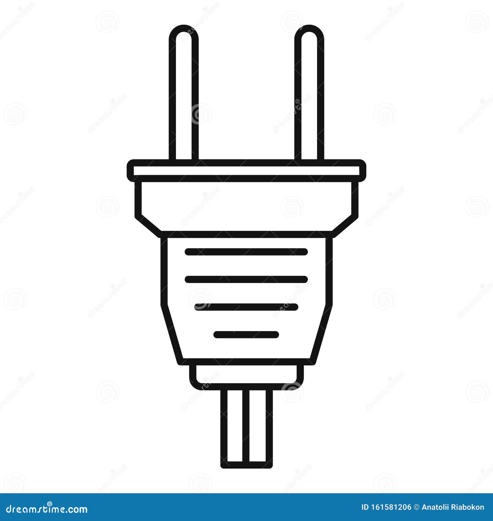Wire Plug Icon, Outline Style Stock Vector - Illustration of outline ...