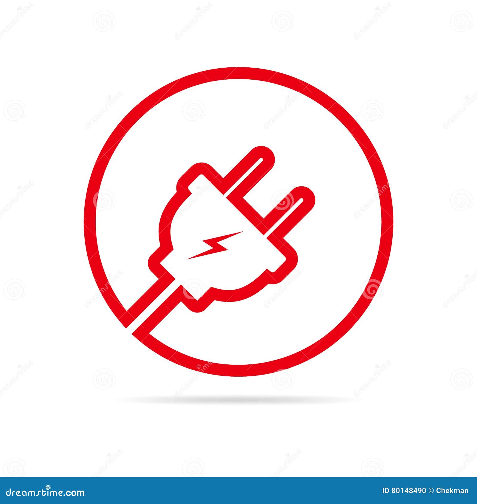 Wire Plug Icon. Vector Illustration. Stock Illustration - Illustration ...