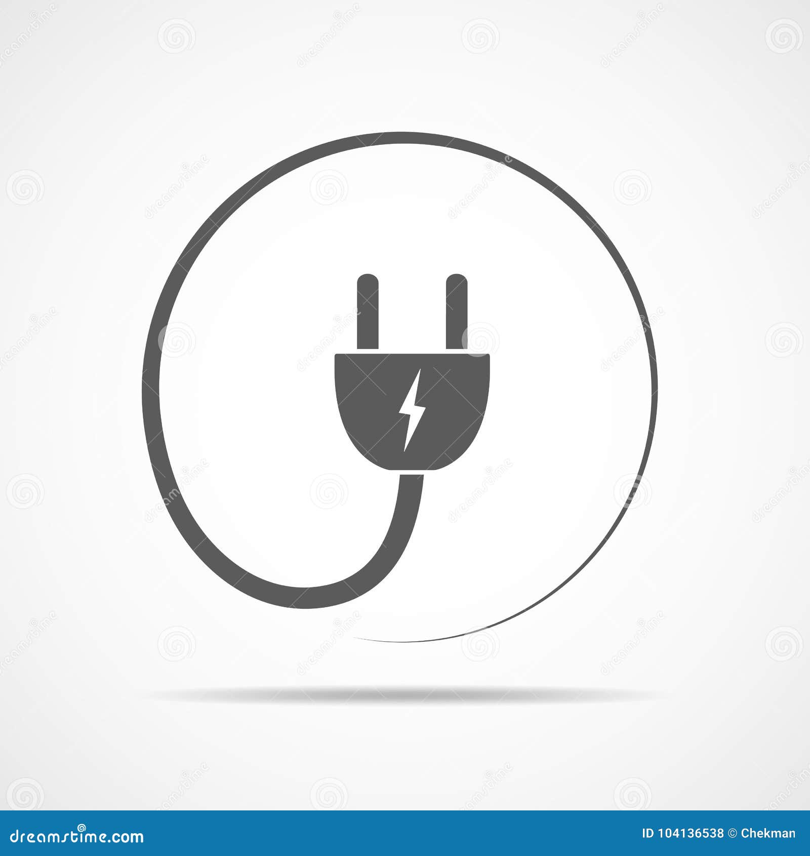Wire Plug Icon. Vector Illustration. Stock Illustration - Illustration ...
