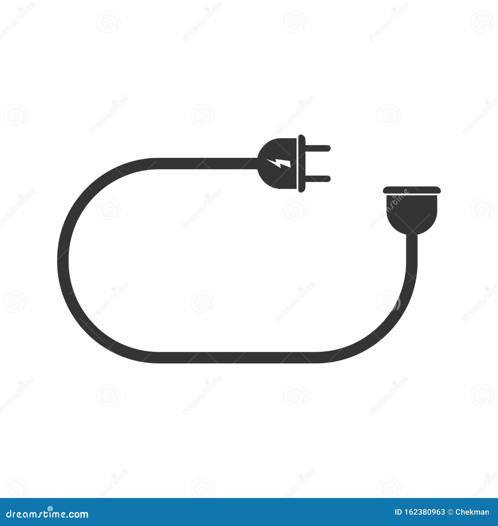 Electric Extension Cord Icon - Vector Stock Illustration - Illustration ...